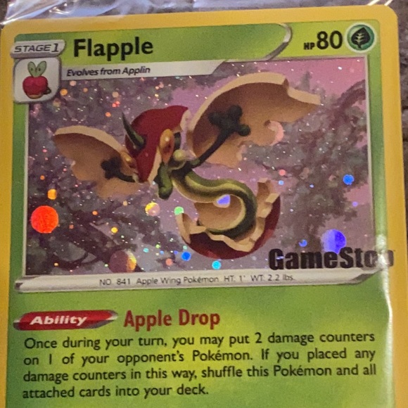 Pokemon | Toys | Pokmon Game Stop Exclusive Rare Holographic Flapple ...
